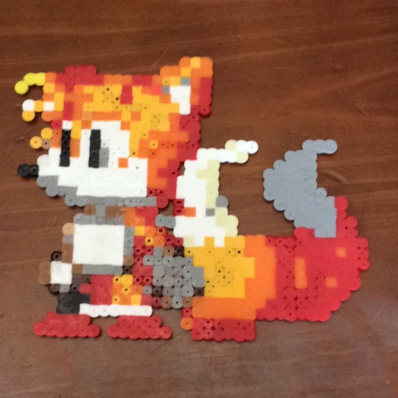 None | Other | Tails Perler Beads From Sonic The Hedgehog | Poshmark